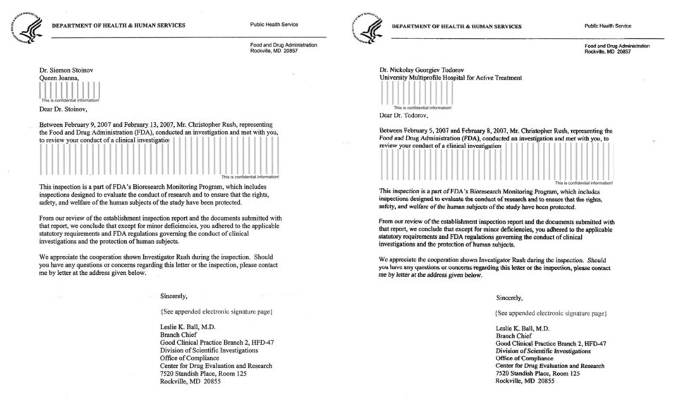 FDA NAI letters | Comac Medical