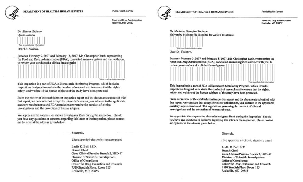 FDA NAI letters | Comac Medical